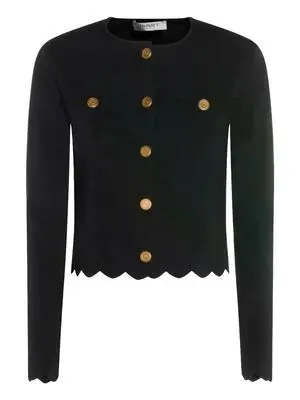 TWINSET Scalloped Cropped Jacket - Black