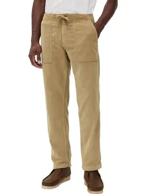 Faherty Brand Stretch Terry Corduroy Utility Pants - Barley