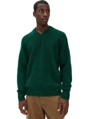 Howlin' Future Memories V-neck Wool Sweater - Forest