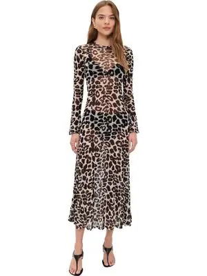 LE BOP Hattie Maxi Dress - Leopard