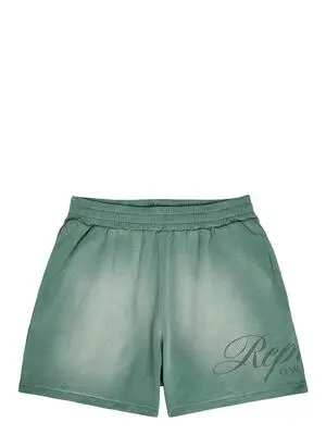 REPRESENT Owners Club Script Cotton-mesh Shorts - Green