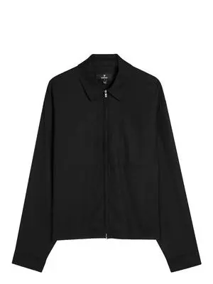 REPRESENT Logo-embroidered Twill Overshirt - Black