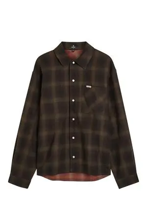 REPRESENT Reversible Plaid Cotton Shirt - Black