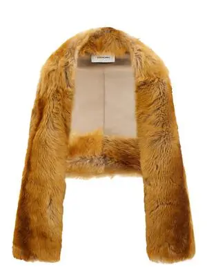 FERRAGAMO Shearling Bolero - Beige