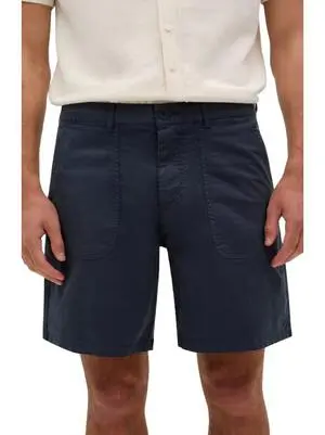 SCALPERS Cotton Bermuda Shorts Dark Blue