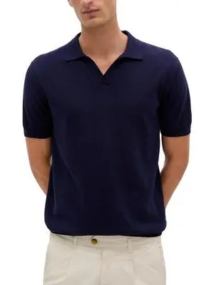 SCALPERS Icon Moller Polo Tricot Dark Navy