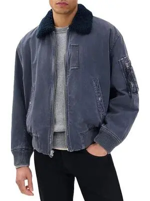 Rag & Bone B-15 Denim Bomber Jacket - Grpht
