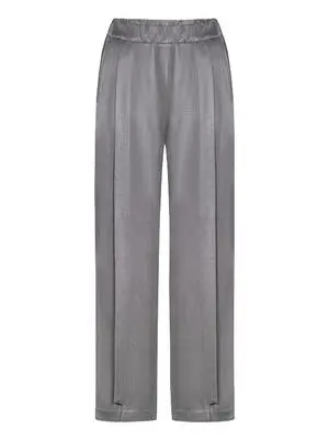 UNTITLED IN MOTION Pluos Relaxed-fit Silky Trousers - Graphite