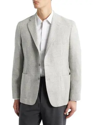 Vince Icon Relaxed-fit Glen Check Alpaca-blend Sport Coat - Cream/grey