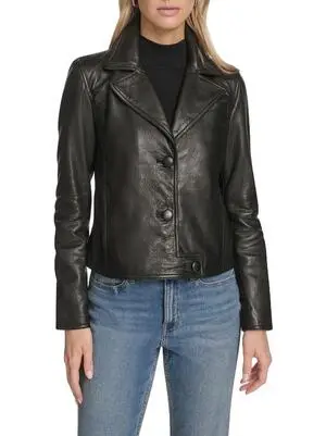 Andrew Marc Paluma Leather Jacket Black