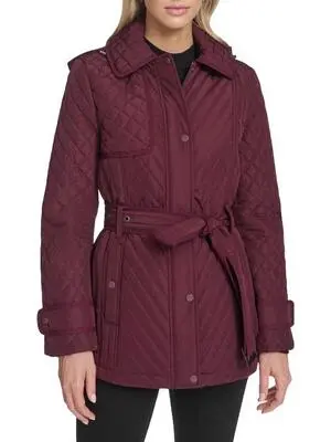 Andrew Marc Brinklee Water-resistant Quilted Jacket - Aubergine