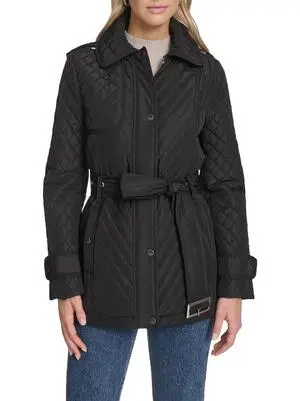 Andrew Marc Brinklee Water-resistant Quilted Jacket - Black