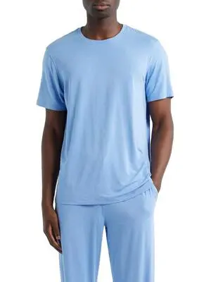 Daniel Buchler Crewneck Pajama T-shirt Whisper Blue