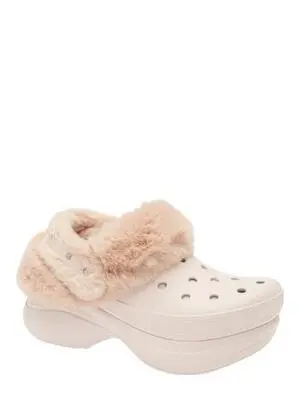 CROCS Bae Fleece Lined Platform Clog - Quartz