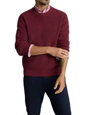 UNTUCKIT Seaver Cotton Crewneck Sweater - Maroon