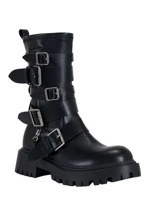 AZALEA WANG AZALEA WANG Spridy Buckled Combat Boot