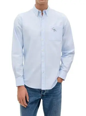 SCALPERS Tromso Oxford Bd Shirt - Skyblue