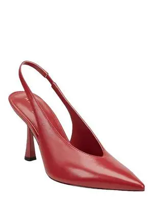 Marc Fisher Esther Slingback Pointed Toe Pumps - Medium Red
