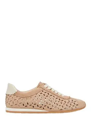 DOLCEVITA Danie Eyelet Perforated Sneakers - Camel Suede