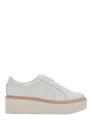 DOLCEVITA Tiger Platform Sneakers - White Leather