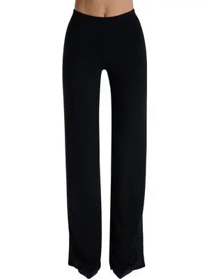 Naked Wardrobe Pull-on Wide Leg Pants - Black