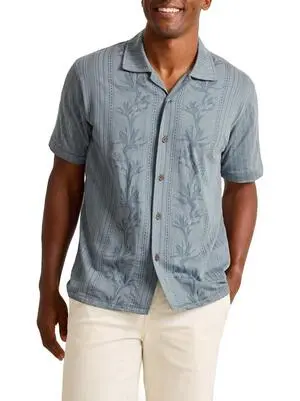 Tommy Bahama Palm Fresco Beach Border Islandzone® Camp Shirt - Steel