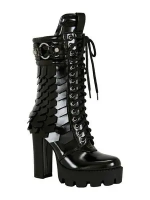 AZALEA WANG Gernot Platform Bootie - Black