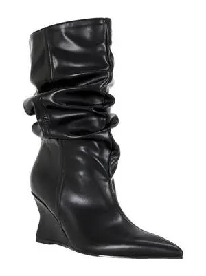 AZALEA WANG ASAF Slouch Shaft Bootie Black