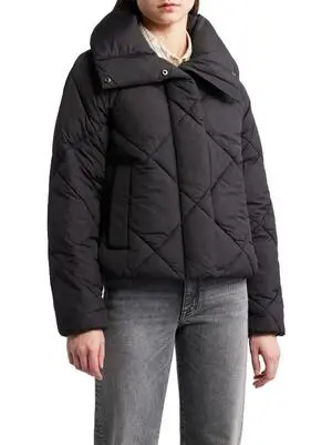 Bcbgmaxazria Water-resistant Diamond Quilted Jacket - Black