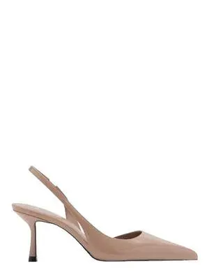 Mango Star Slingback Pointed Toe D'orsay Pumps - Beige