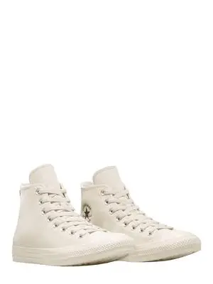 CONVERSE Chuck Taylor® All Star® Water Repellent Leather High Top Sneaker - Light Dune/black/light Dune