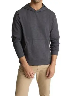 UNTUCKIT Lazio Slub Cotton Hoodie - Dark Grey