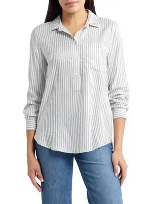 BEACHLUNCHLOUNGE Haley Popover Shirt - Kale