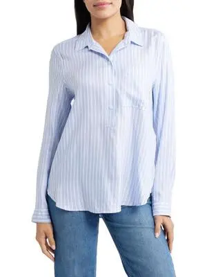 BEACHLUNCHLOUNGE Haley Popover Shirt Whisper Lilac