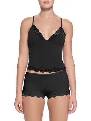 SKIMS Fits Everybody Lace Triangle Camisole Onyx