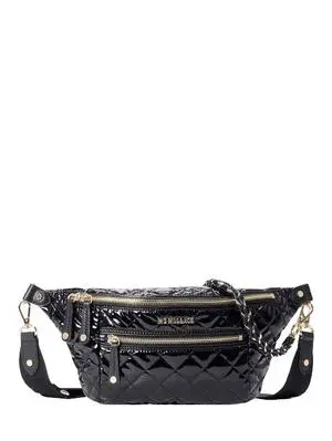 Mz Wallace Small Crosby Quilted Nylon Convertible Bag - Black Lacquer