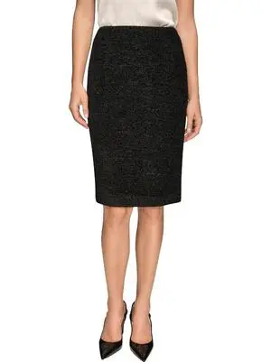 Donna Karan New York Metallic Pencil Skirt - Black/gold