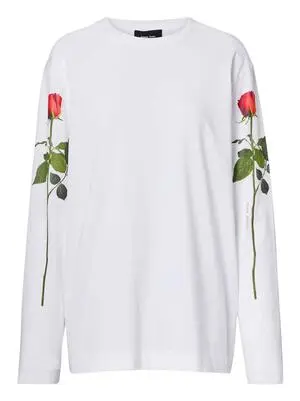 Simone Rocha Printed Cotton Jersey T-shirt - White