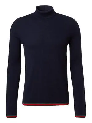 Gucci Webstripe Cashmere Turtleneck Sweater - Blue
