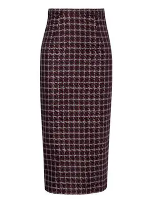 EMILIA WICKSTEAD Lorelei Houndstooth Genzianella Pencil Skirt - Multicoloured