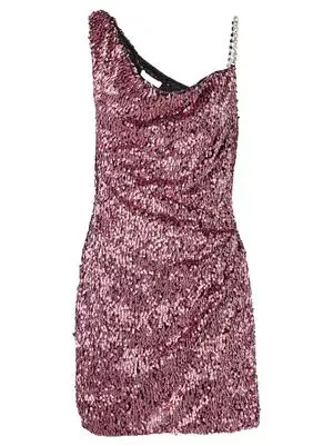 AREA One-shoulder Sequined Minidress - Pink