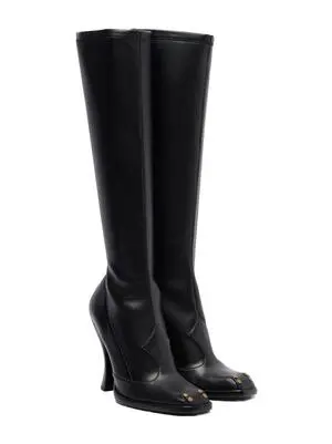 Etro Studded Leather Knee-high Boots - Black