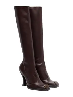 Etro Studded Leather Knee-high Boots - Brown