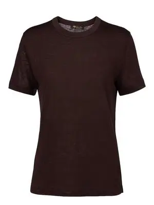 Loro Piana Gargano Linen Jersey T-shirt - Brown