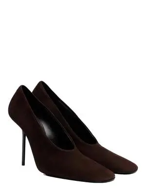 Victoria Beckham 100 Suede Pumps Brown