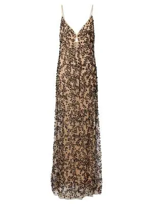 Johanna Ortiz Reinvention Embellished Gown - Brown