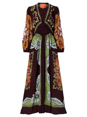 La DoubleJ Printed Silk Maxi Dress - Multicoloured