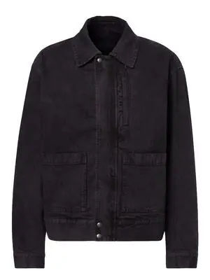 Dries Van Noten Denim Bomber Jacket - Purple