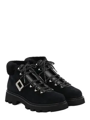 ROGER VIVIER Viv' Rangers Lace-up Boots - Black