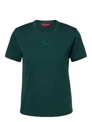 Gucci Interlocking G Cotton Jersey T-shirt - Green